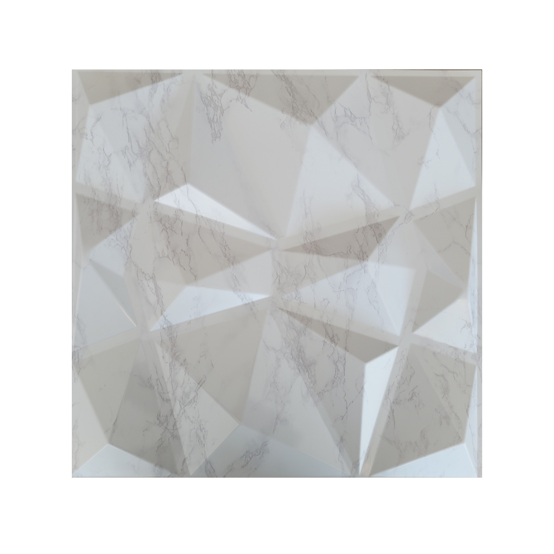 White 3D PVC Wall and Ceiling Panels – Doon Interior